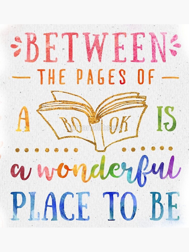 "Between the Pages of a Book" Sticker for Sale by phandiltees | Redbubble