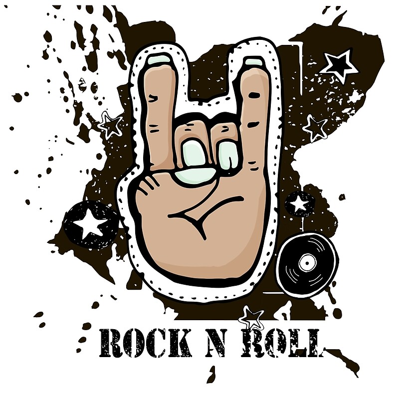 "Rock symbol. Rock and roll poster." by TrishaMcmillan | Redbubble