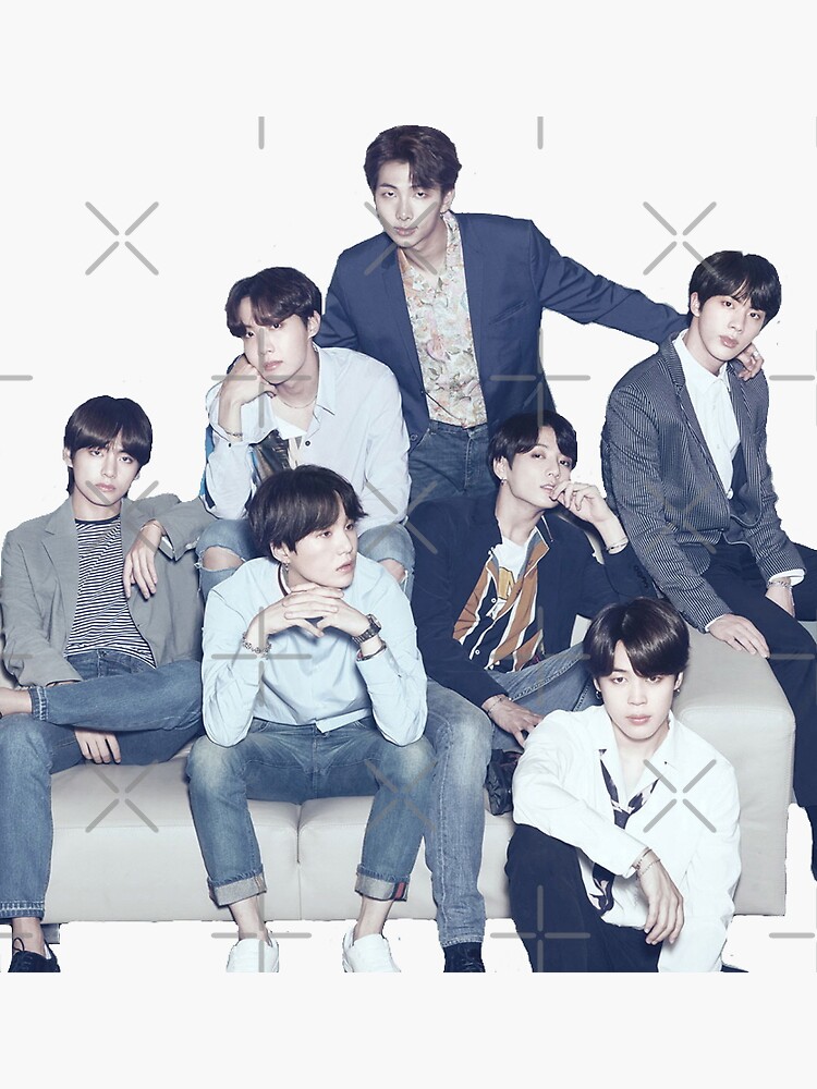 "BTS group Sticker " Sticker for Sale by Destsuarez999 | Redbubble