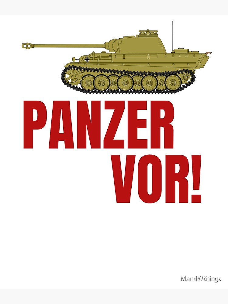 Poster « Panzer Ahead! / Panzer Vor! », par MandWthings | Redbubble