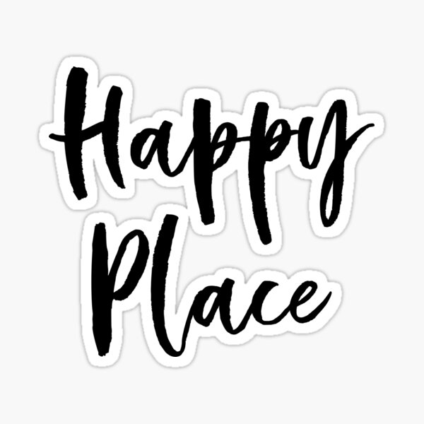 "Happy Place" Sticker for Sale by beakraus | Redbubble