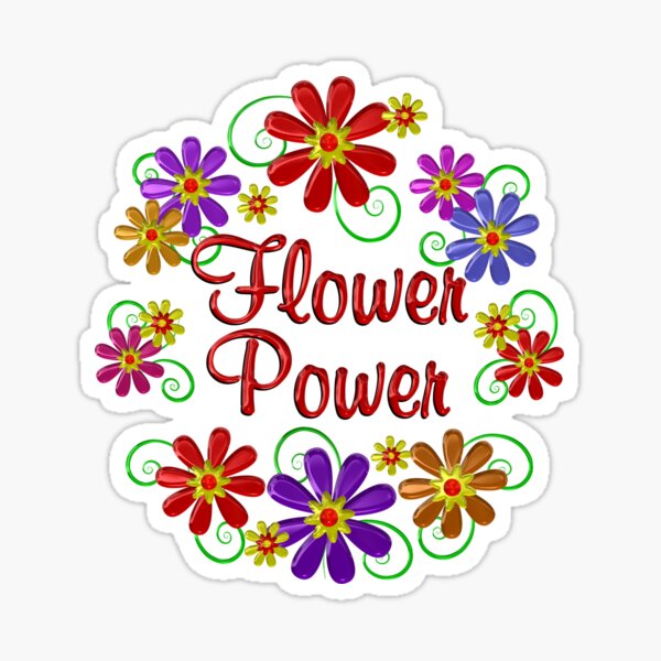 60s Flower Power 1960s Stickers | Redbubble