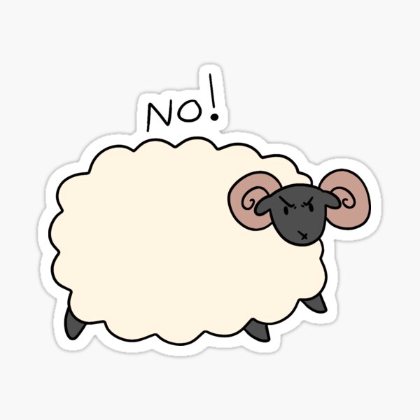 "No Ram" Sticker for Sale by SaradaBoru | Redbubble