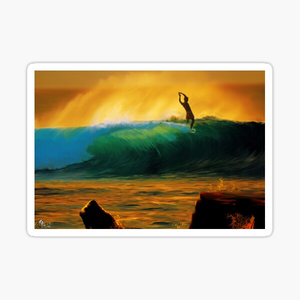 "DAWN" Sticker for Sale by 4d2SurfyArte | Redbubble