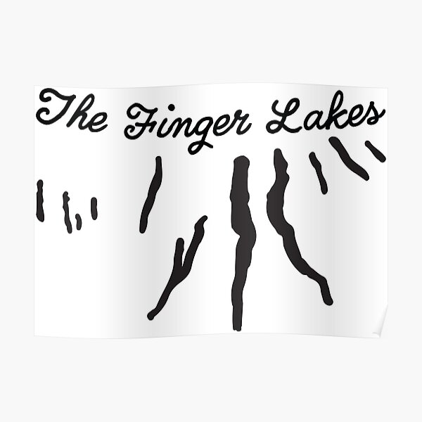 "Finger Lakes Silhouette" Poster for Sale by FancyFreeDesign | Redbubble