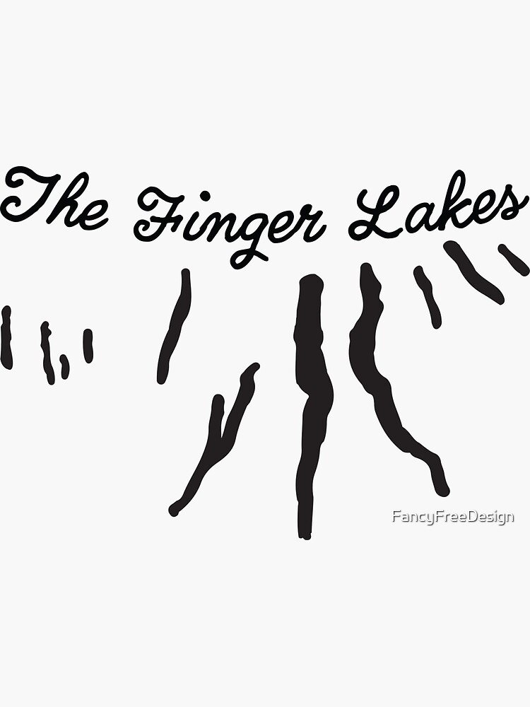"Finger Lakes Silhouette" Sticker for Sale by FancyFreeDesign | Redbubble