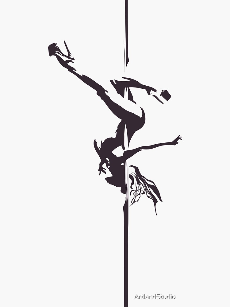 "Pole Dancer Art" Sticker for Sale by ArtlandStudio | Redbubble