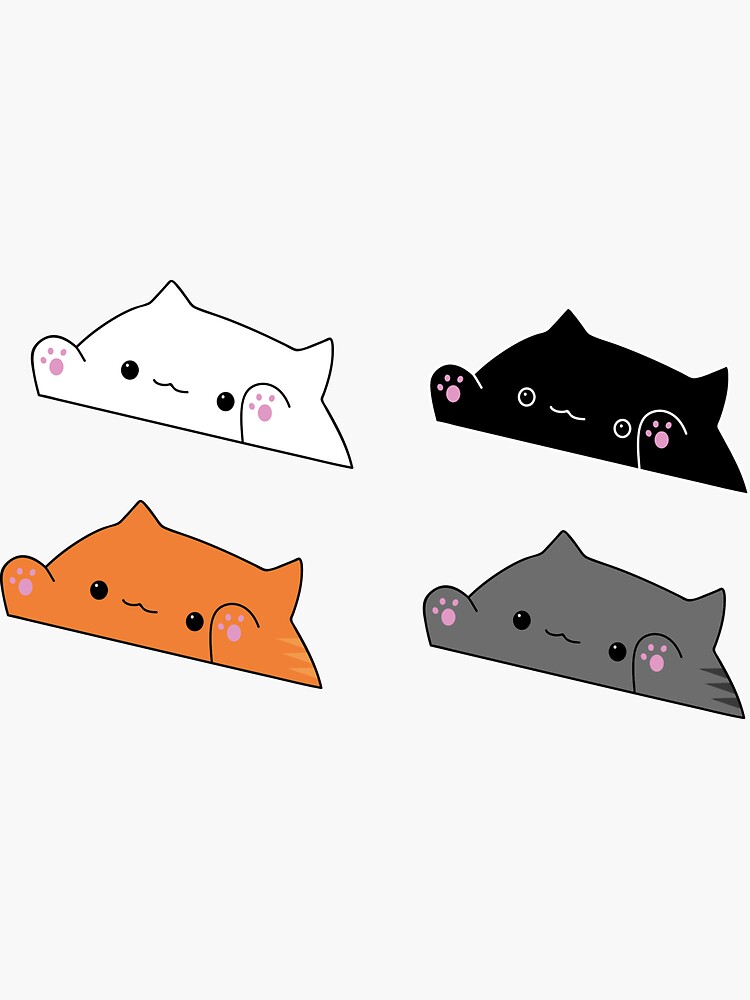 "Bongo Cats!" Sticker for Sale by CarrDesigns | Redbubble