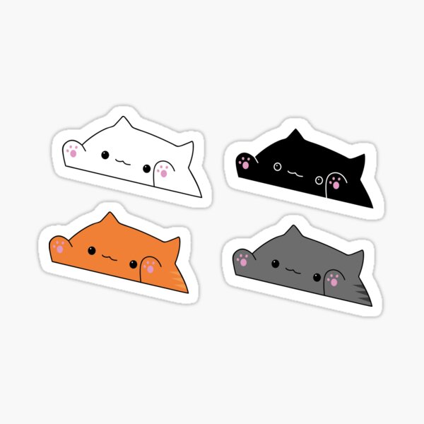 "Bongo Cats!" Sticker for Sale by CarrDesigns | Redbubble