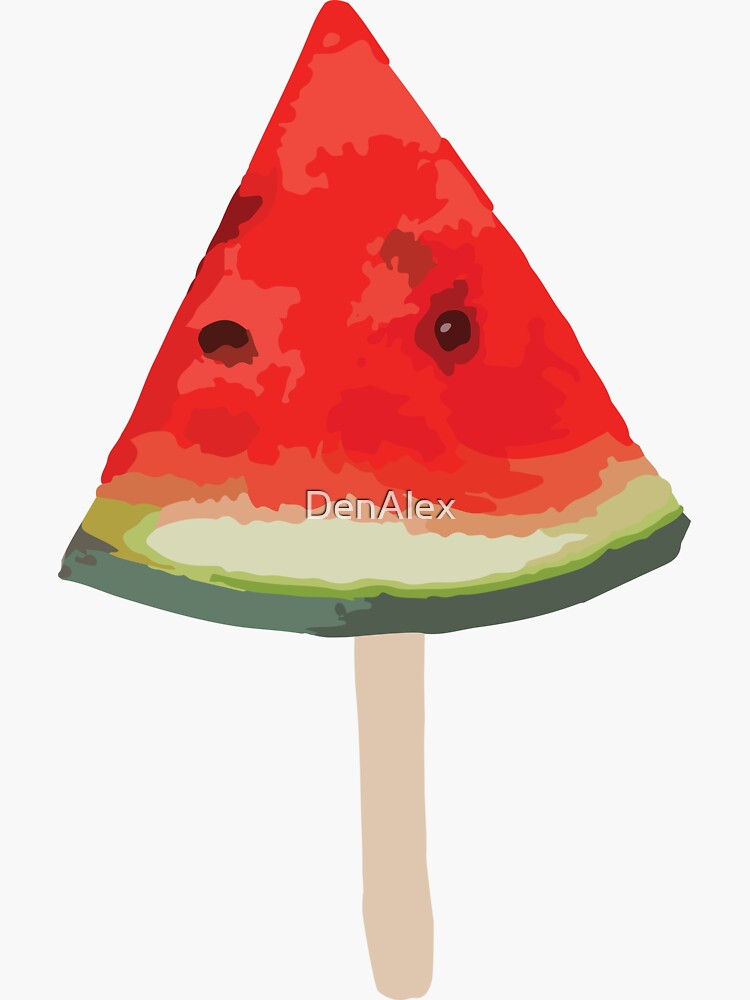 "Watermelon On A Stick" Sticker by DenAlex | Redbubble