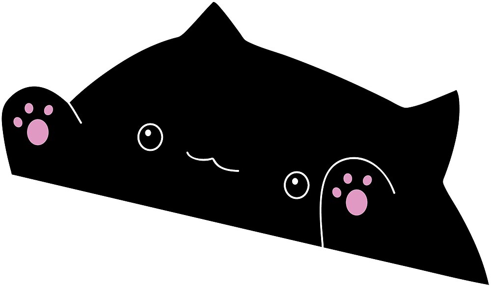 "Black Bongo Cat Singular" by CarrDesigns | Redbubble