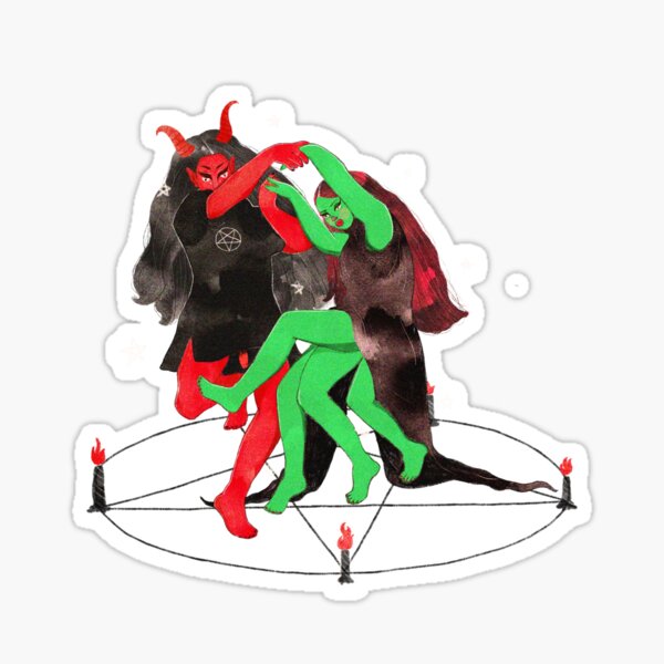 "Dancing with the devil" Sticker for Sale by isaacson1974 | Redbubble