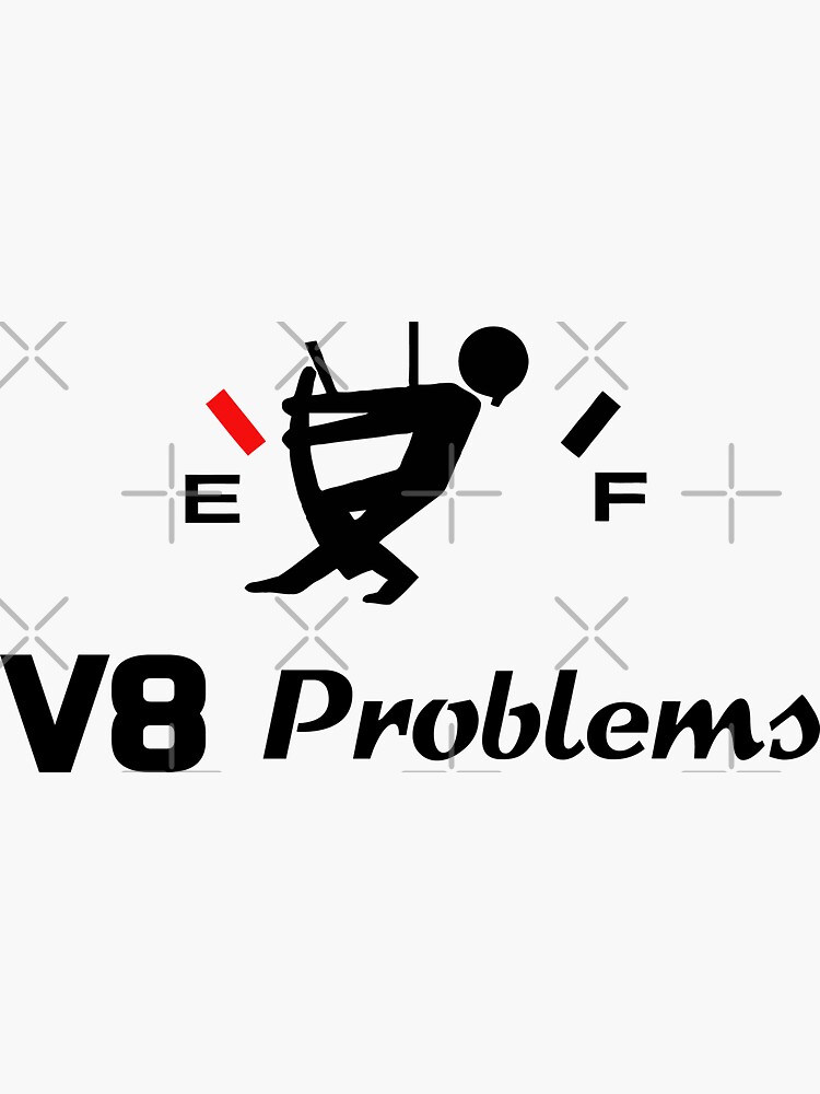 "V8 engine" Sticker by dominic69 | Redbubble