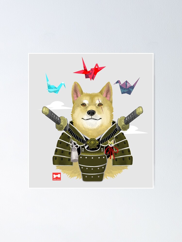 "Samurai Doggo" Poster by pauldng | Redbubble
