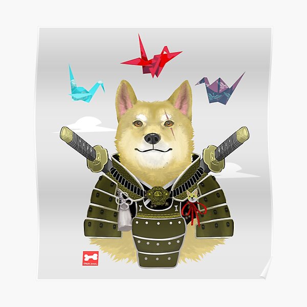 "Samurai Doggo" Poster by pauldng | Redbubble