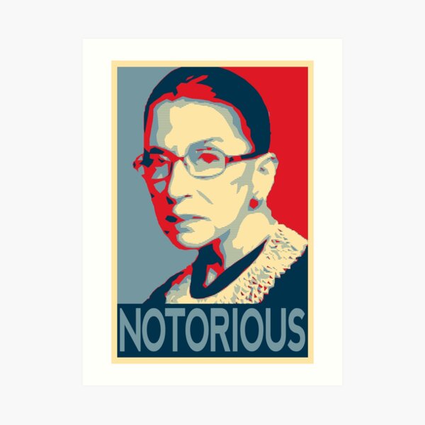 "Ruth Bader Ginsburg Notorious RBG design" Art Print for Sale by gr3gg ...