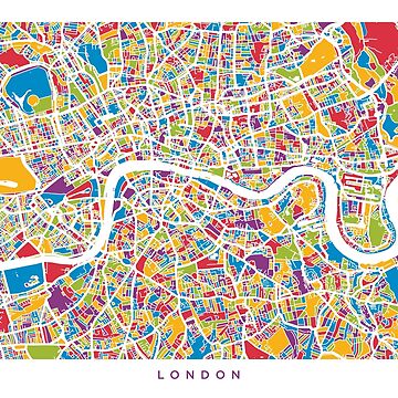 "London England Street Map" Poster for Sale by ArtPrints | Redbubble