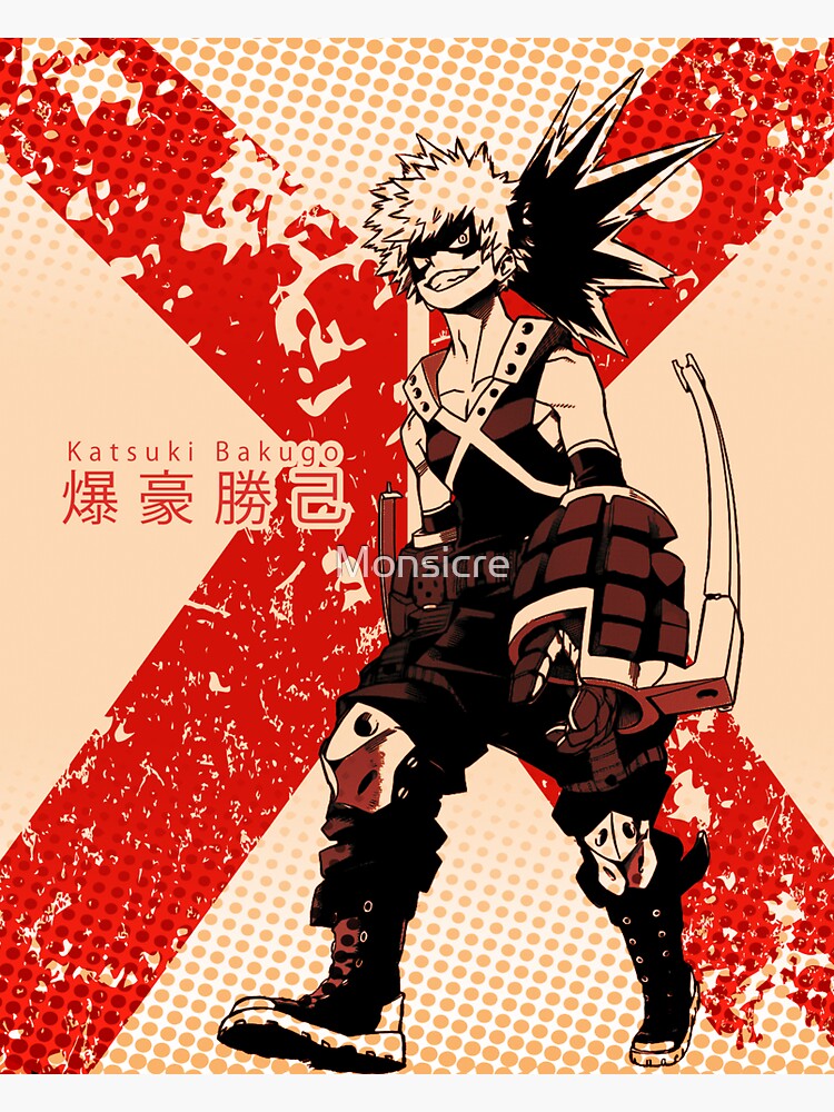 "Katsuki - Explosion - Kacchan" Sticker for Sale by Monsicre | Redbubble