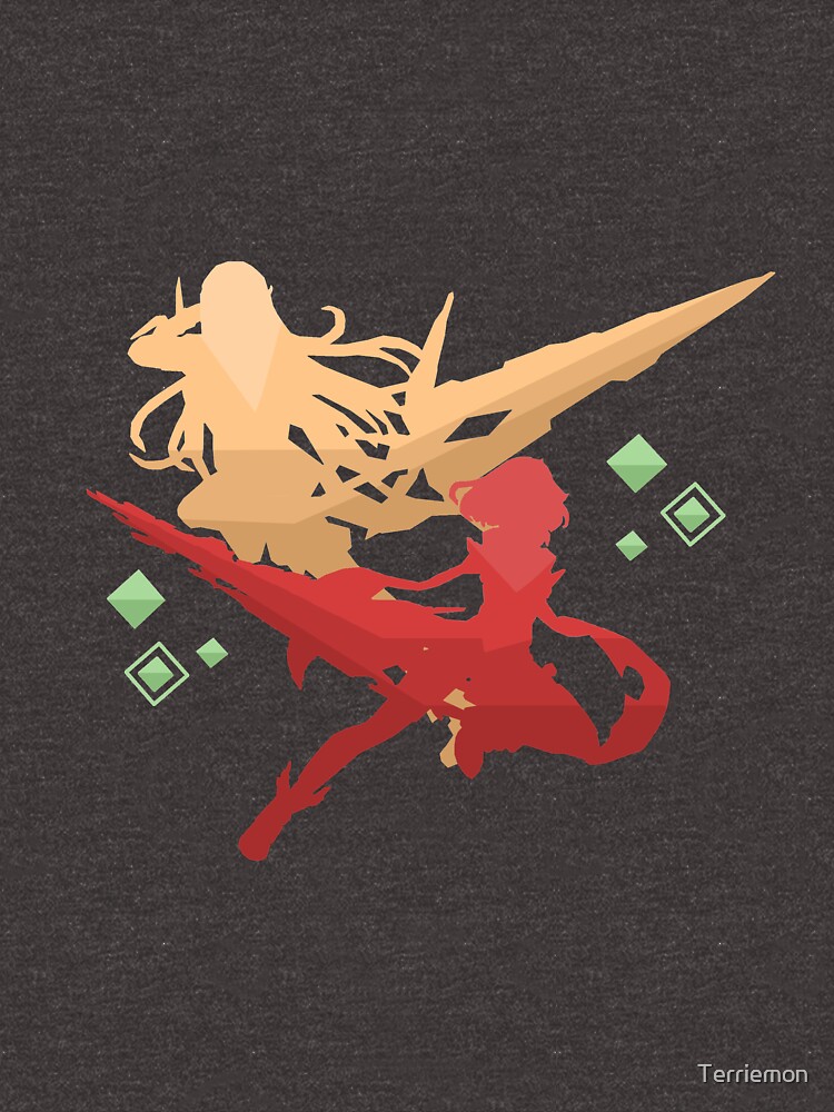 "Xenoblade Pyra and Mythra " T-shirt for Sale by Terriemon | Redbubble ...