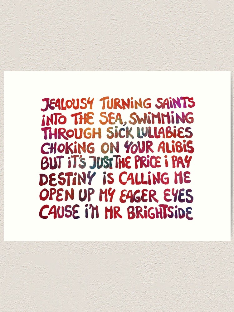 "mr brightside" Art Print by ausketches | Redbubble