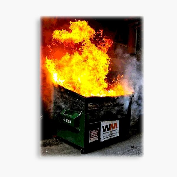 "Dumpster Fire" Canvas Print for Sale by racecar32 | Redbubble