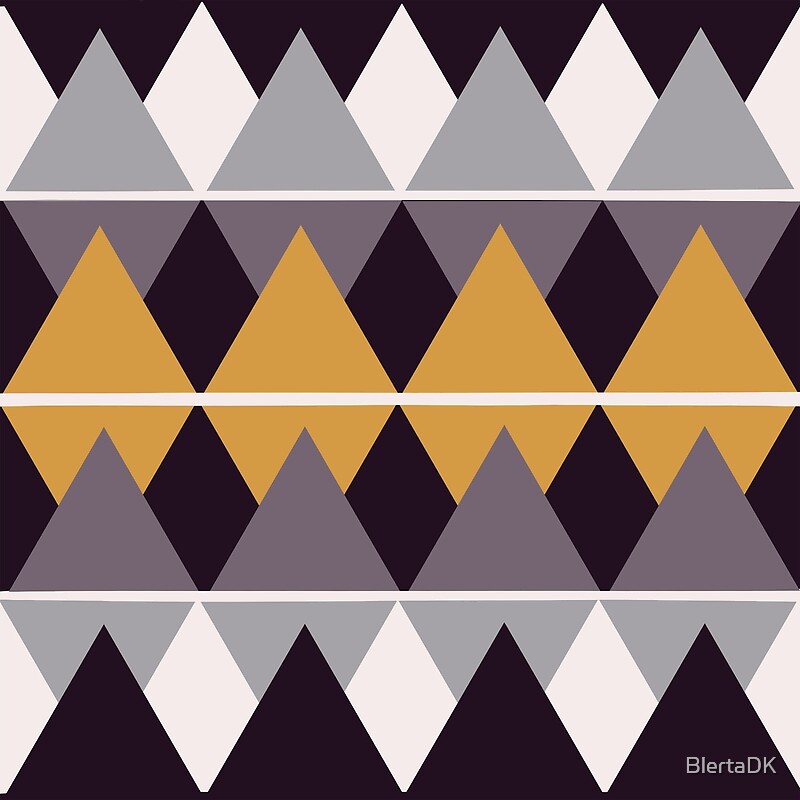 "Purple and Gold Triangles" by BlertaDK | Redbubble