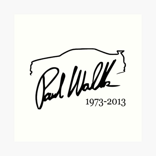"Paul Walker signature car outline" Art Print for Sale by ...