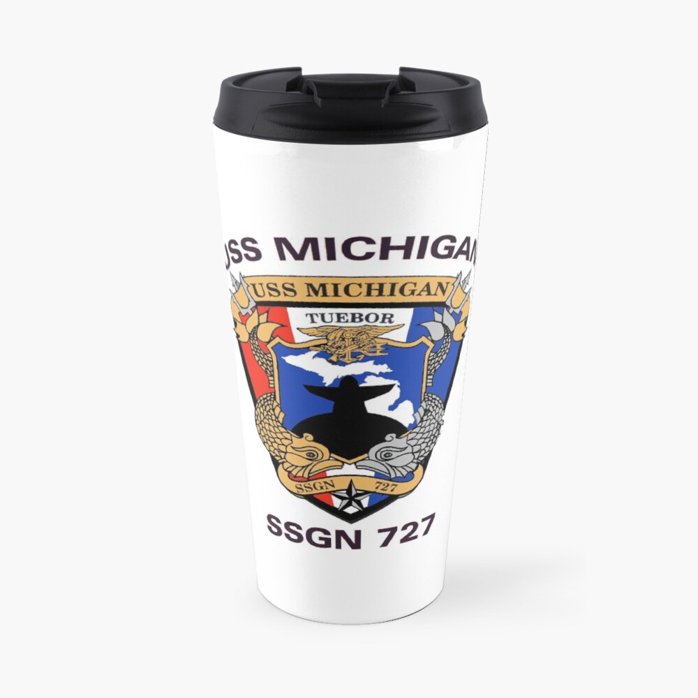 "USS Michigan (SSGN-727) Crest" Travel Mug by Spacestuffplus | Redbubble