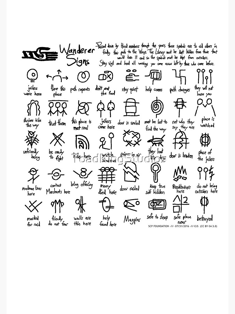 "Wanderer Chalk Symbols" Journal for Sale by ToadKingStudios | Redbubble