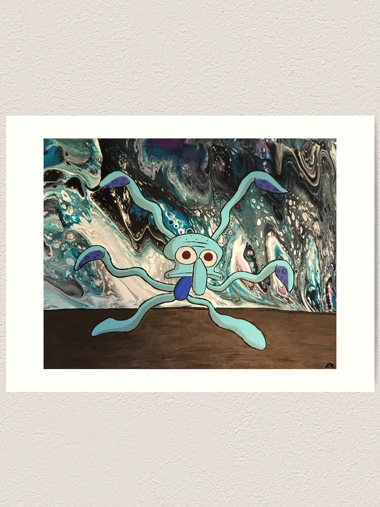 "Funky Squidward" Art Print for Sale by lindsaymerwin | Redbubble
