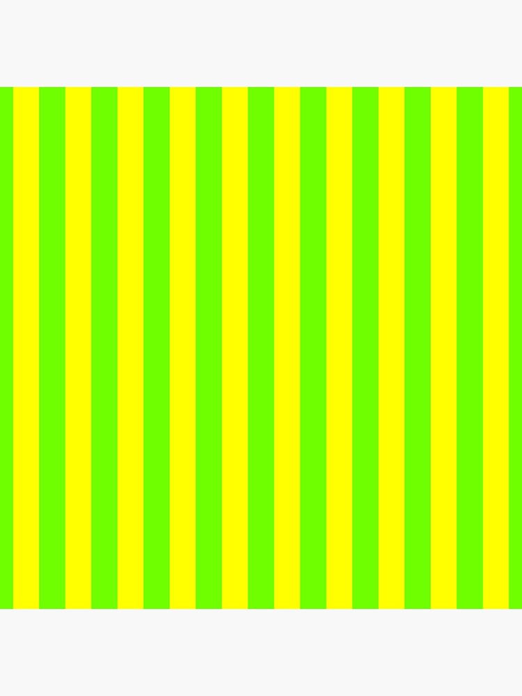 "Super Bright Neon Yellow and Green Vertical Beach Hut Stripes" Sticker ...