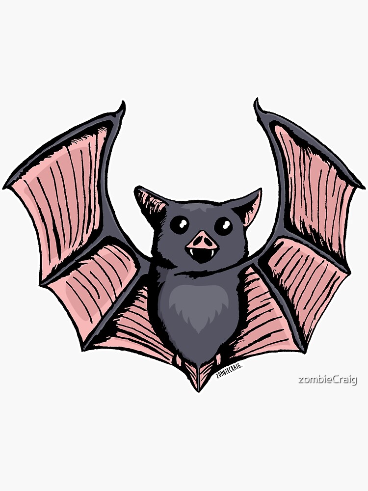 Pegatina «Cute Halloween Batty» de zombieCraig | Redbubble