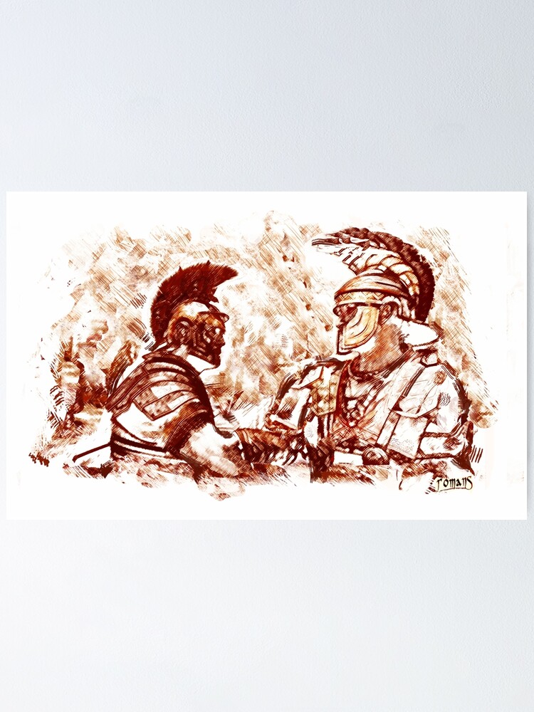 "The 'Roman' handshake" Poster by romansart | Redbubble