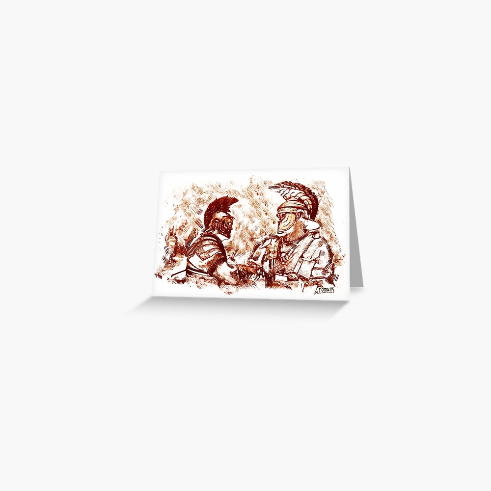 "The 'Roman' handshake" Greeting Card by romansart | Redbubble