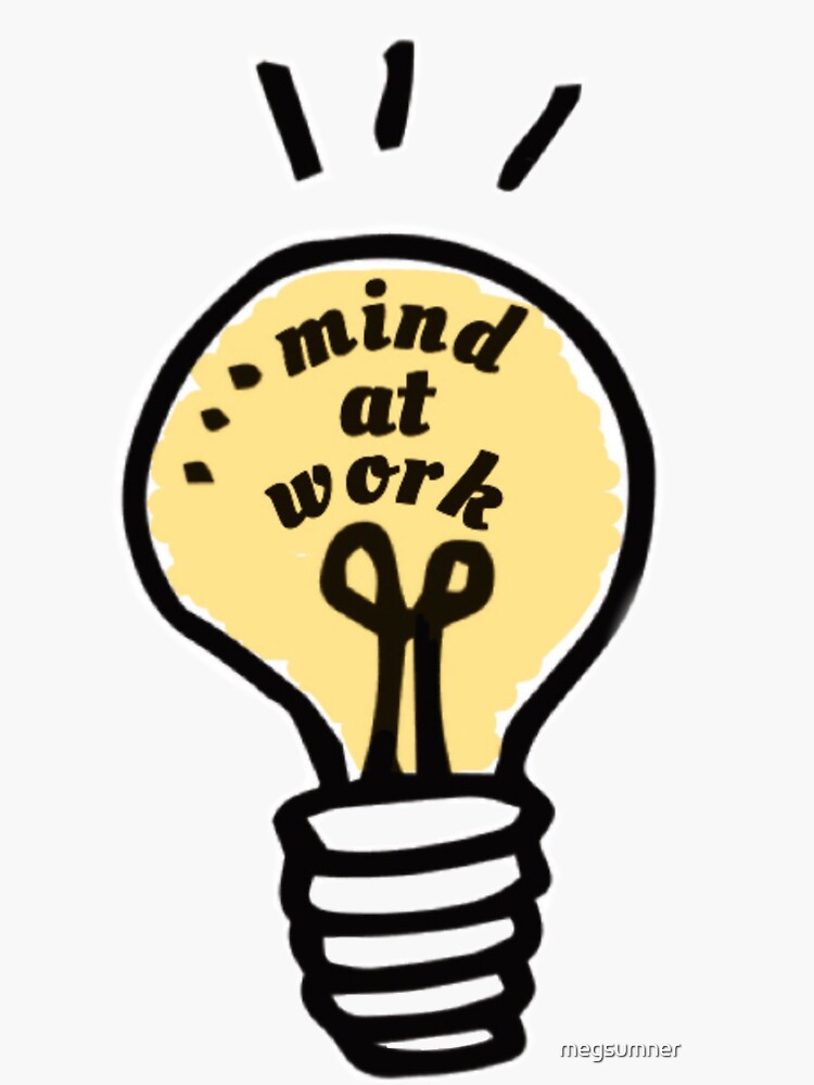 "mind @ work" Sticker for Sale by megsumner | Redbubble