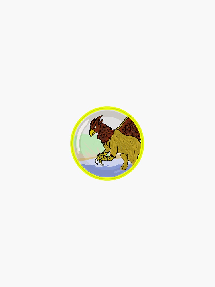"Griffin Token" Sticker for Sale by Littlebunnyruru | Redbubble