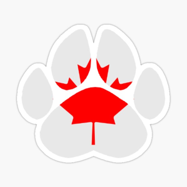 "Canadian furry paw" Sticker by Gaymonsta | Redbubble