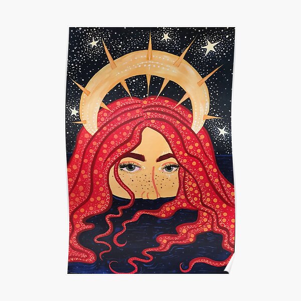 "floating goddess" Poster by simplynicoleart | Redbubble