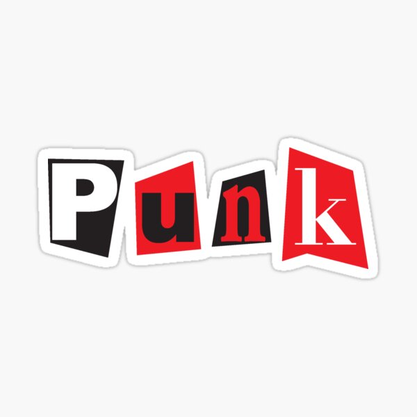 "Punk Typography Ransom Note Style" Sticker by GhettoGoods | Redbubble
