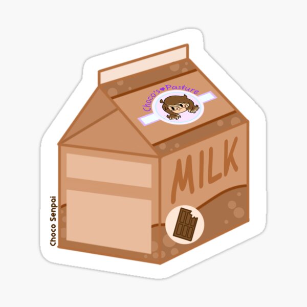 "Chocolate Milk Sticker" Sticker for Sale by ChocoSenpai | Redbubble