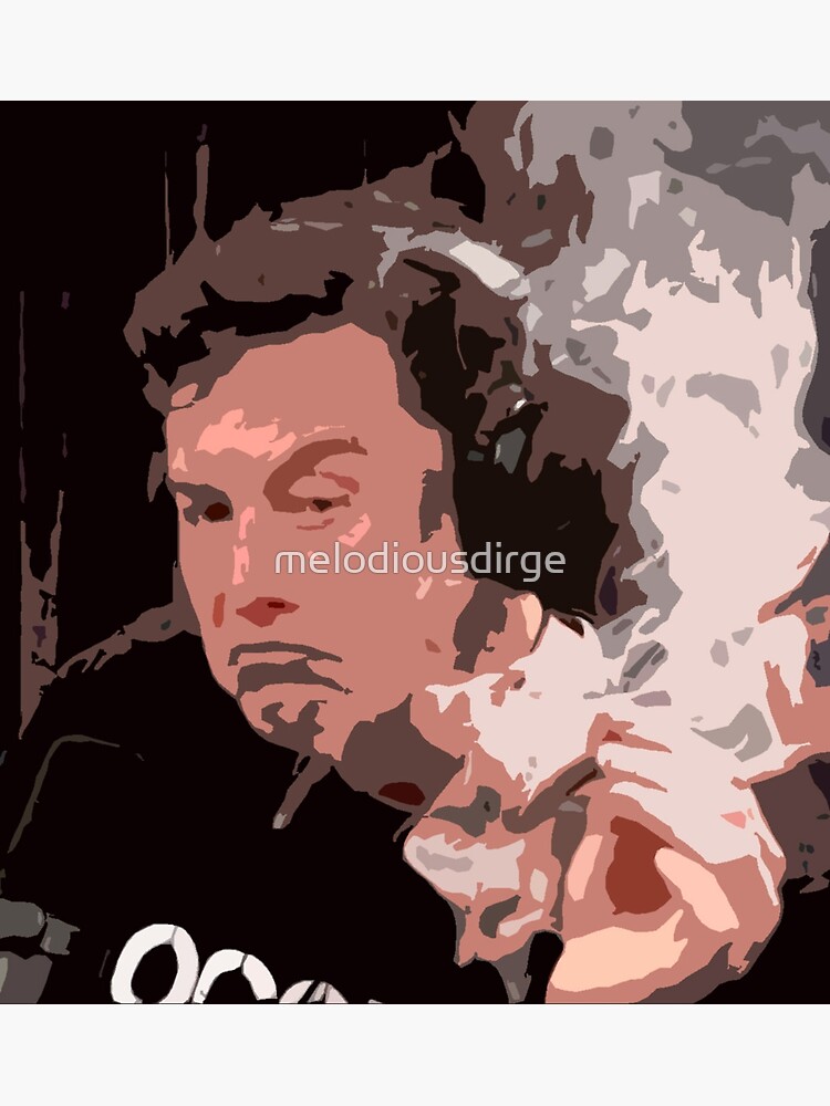 "Elon Musk Smoking" Poster by melodiousdirge | Redbubble