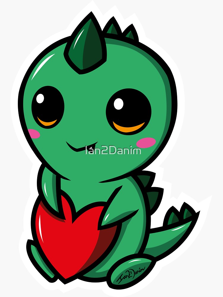"Chibi Dinosaur 1.2" Sticker for Sale by Ian2Danim | Redbubble