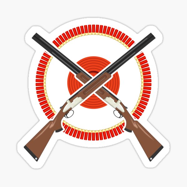 Clay Pigeon Shooting Stickers | Redbubble