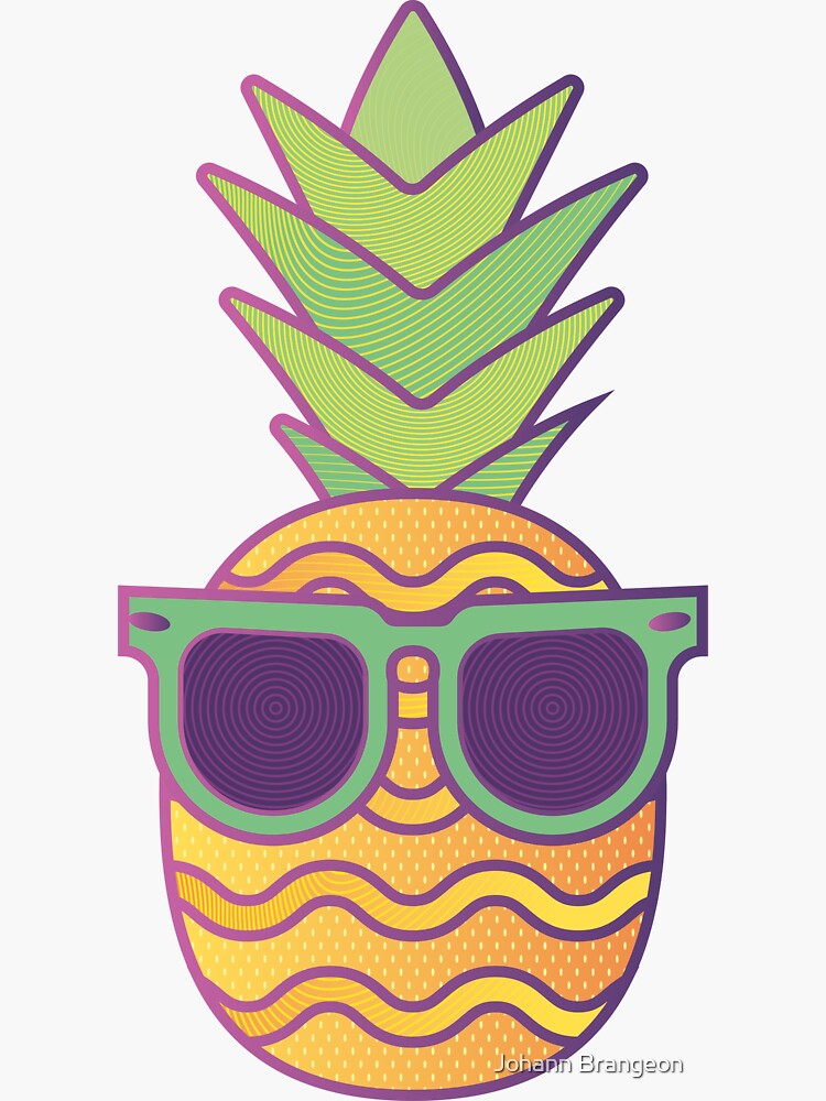 "cool pineapple" Sticker by johannbrangeon | Redbubble
