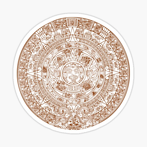 "Aztec calendar" Sticker by brookestead | Redbubble