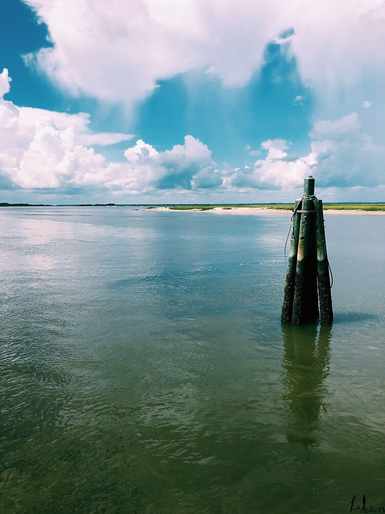 "Sapelo Island Dock" Sticker by beanydesigns | Redbubble