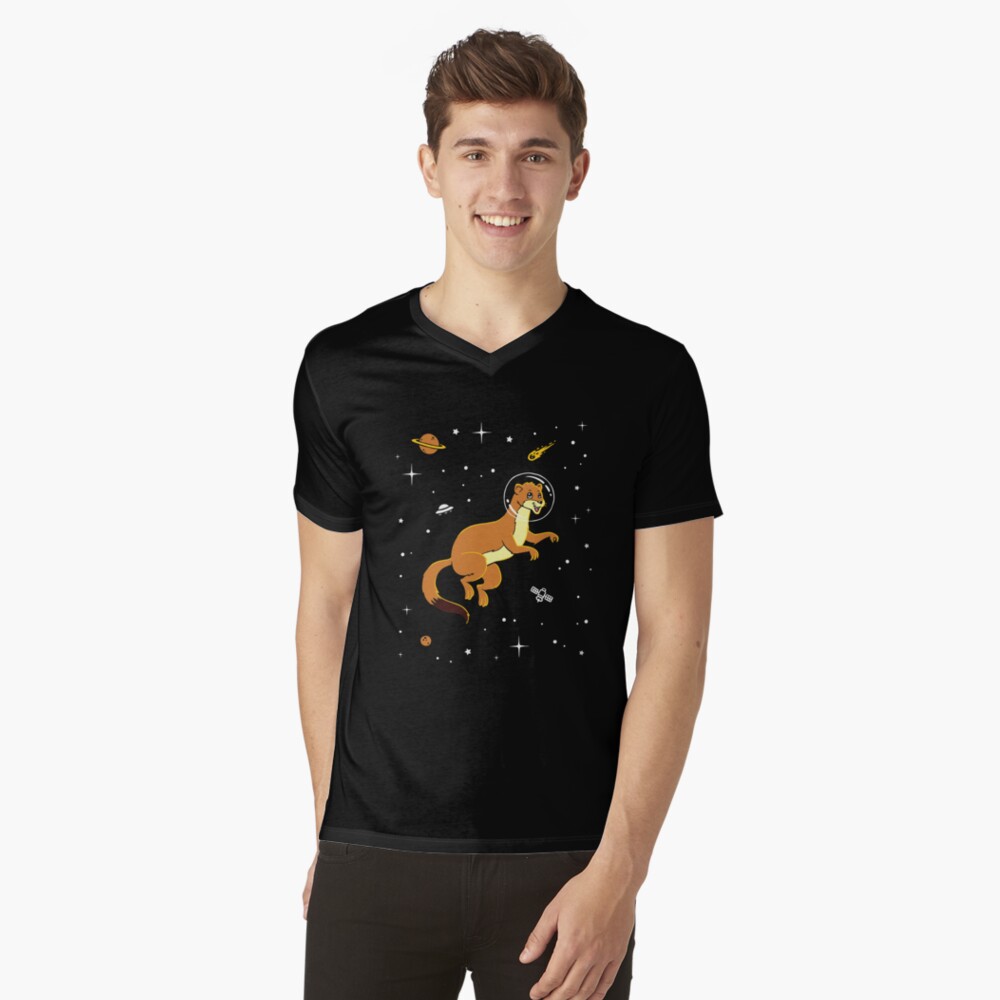 "Weasel In Space T-Shirt - Cute Cartoon Weasels" Essential T-Shirt for ...