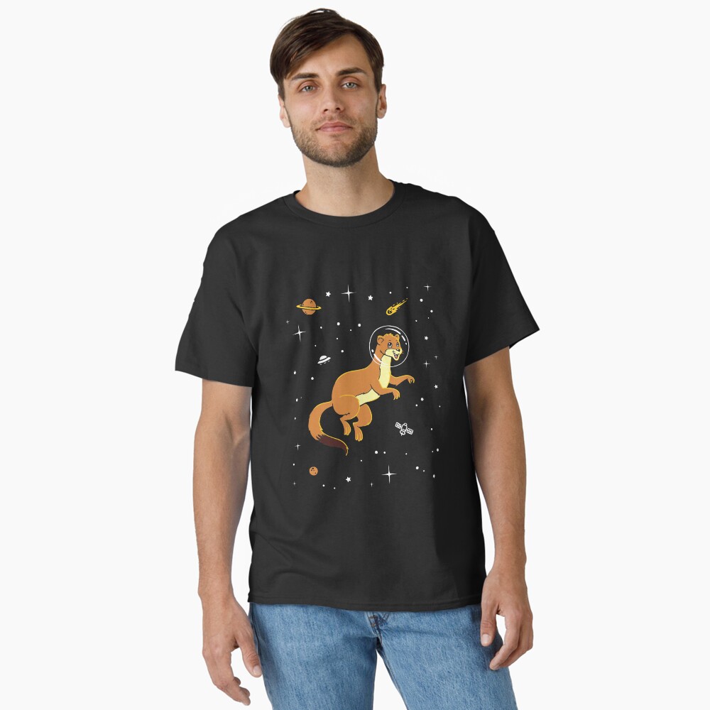 "Weasel In Space T-Shirt - Cute Cartoon Weasels" Essential T-Shirt for ...