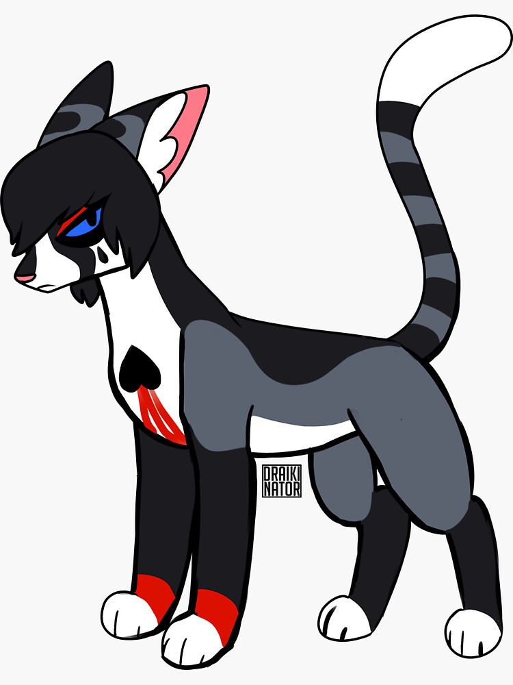 "Emo Ashfur" Sticker for Sale by Draikinator | Redbubble