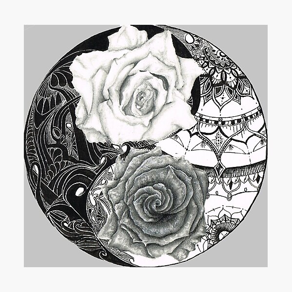 "Rose Yin Yang" Photographic Print by Poeticart1st | Redbubble